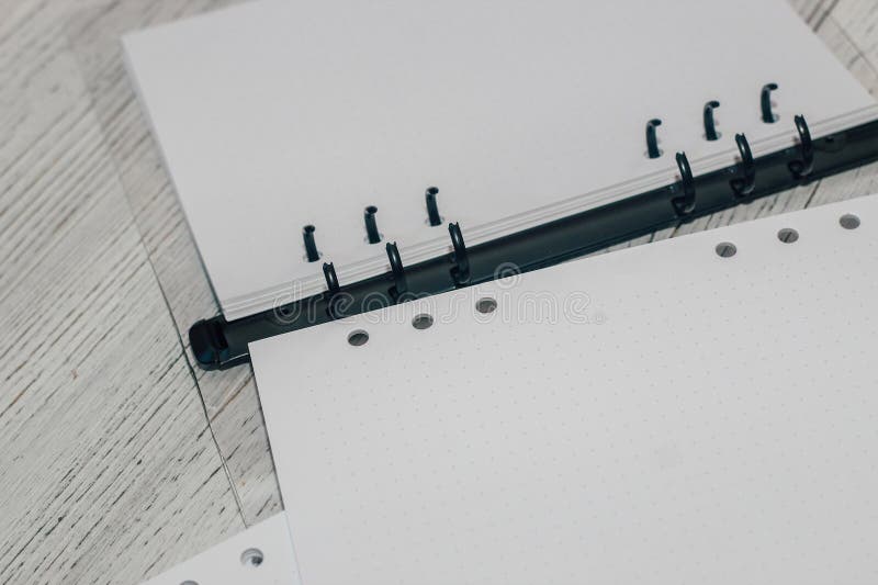 Notebook on Rings, Removable Sheets in a Box for Keeping a Diary. Stock ...