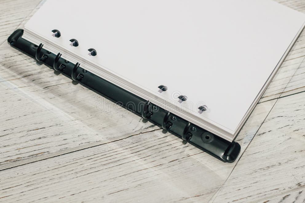 Notebook on Rings, Removable Sheets in a Box for Keeping a Diary. Stock ...