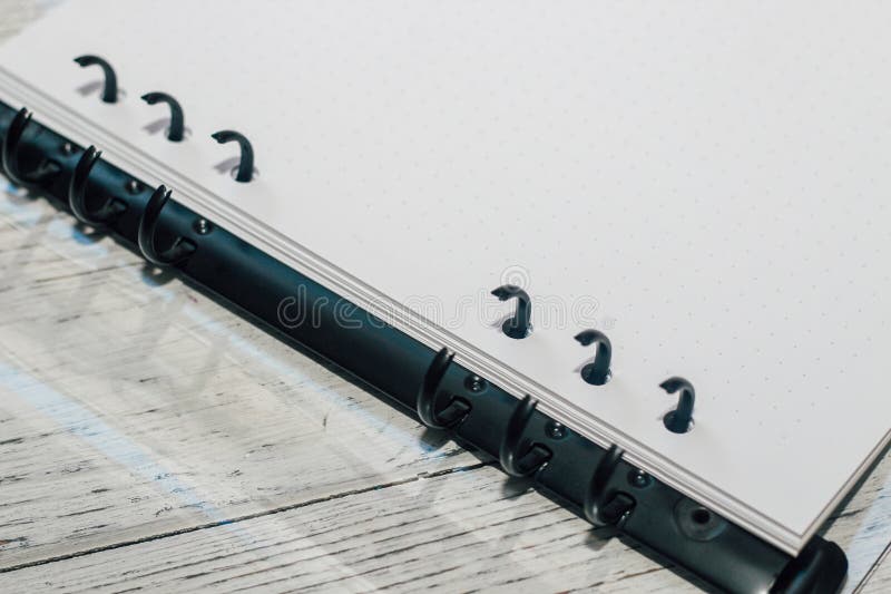 Notebook on Rings, Removable Sheets in a Box for Keeping a Diary. Stock ...