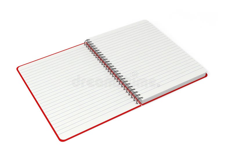 Notebook Rings Spiral Notepad Stock Illustration - Illustration of ...