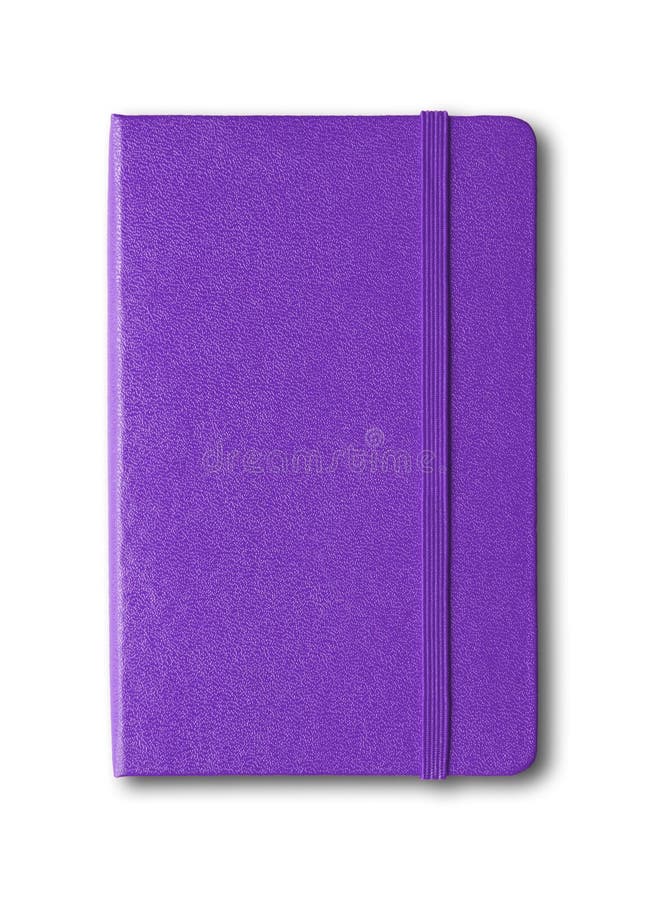 Notebook Roxo Fechado Isolado Em Branco Imagem de Stock - Imagem de ...