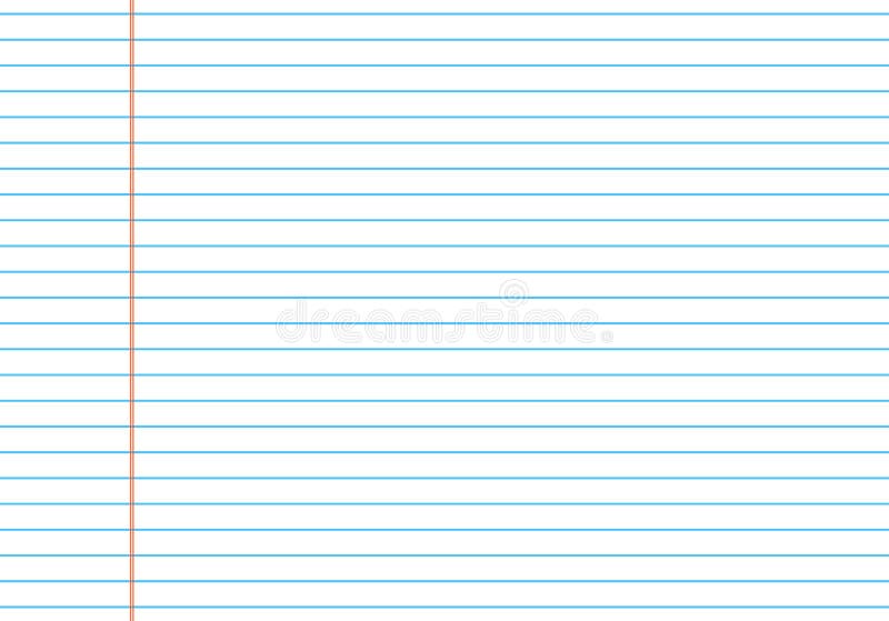 Notebook Ruled Paper Background for Student. White Note Stock ...
