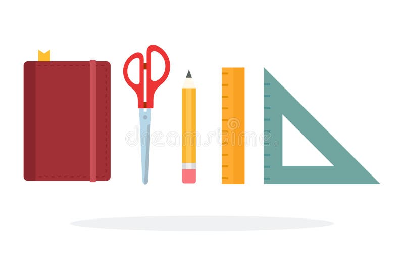 Triangular Ruler Icon in Sketch Style. Stock Vector - Illustration of ...