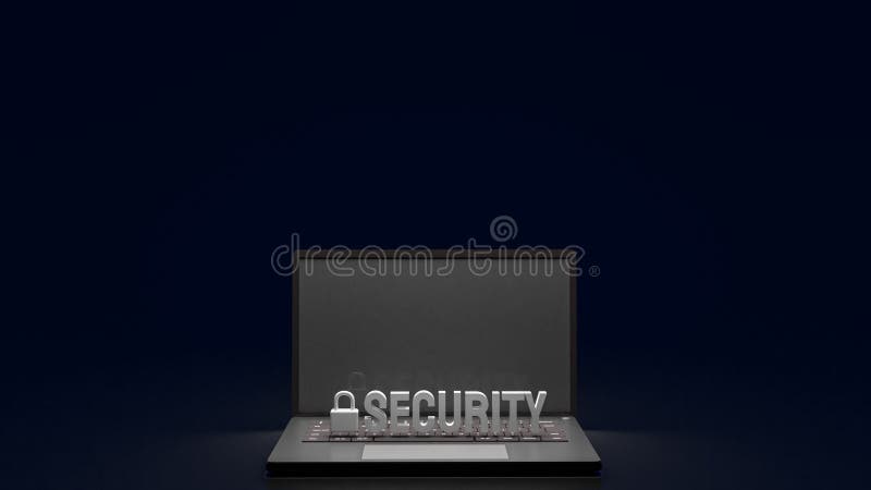 The Notebook and Security Text for Protection Concept 3d Rendering ...