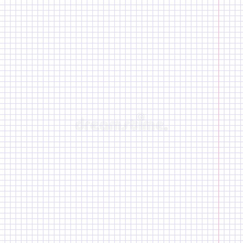 Notebook Sheet in a Cage. Seamless Background. Vector Illustration ...