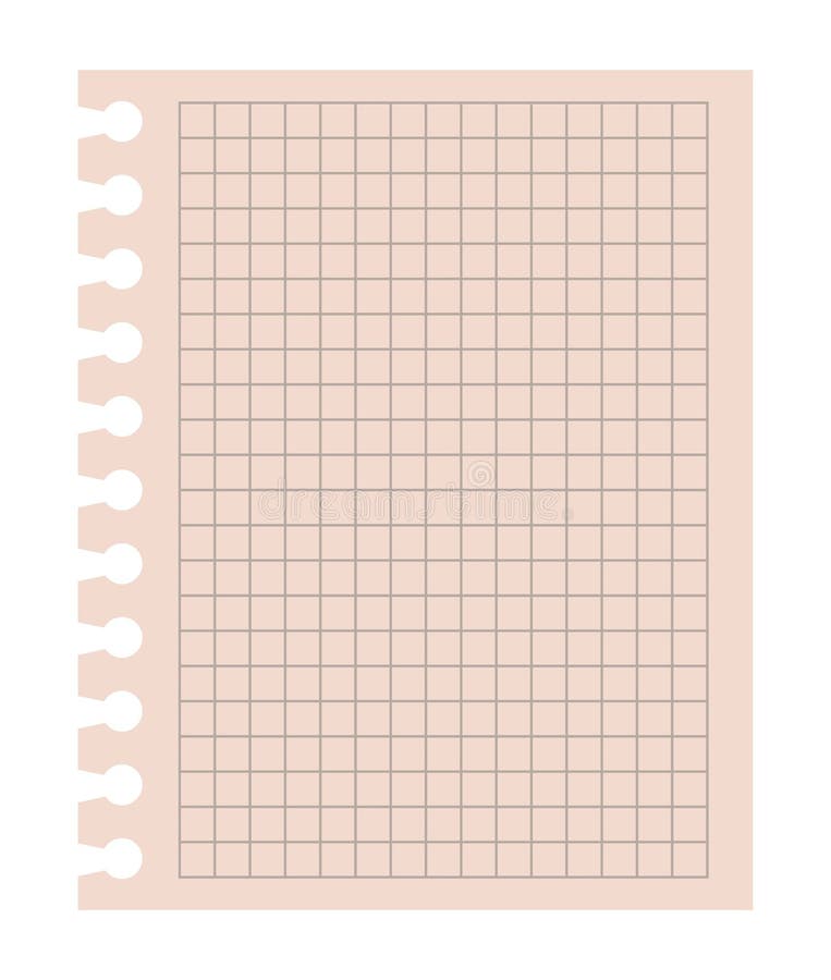 A Sheet of School Notebook in a Ruler. School Background. Vector ...