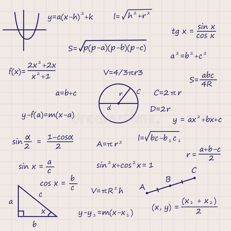 Science formulas stock illustration. Illustration of reaction - 2798505