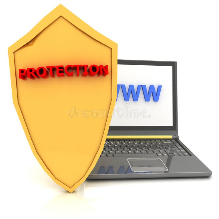 Notebook with shield stock illustration. Illustration of metal - 20439110