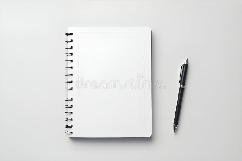 Notebook Showing a Blank White Mockup To-do List App Interface. AI ...