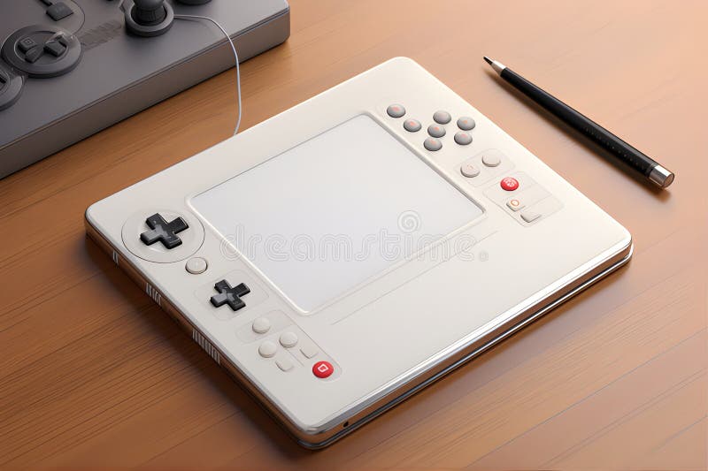 Notebook Showing a Blank White Mockup Video Game App Landing Page. AI ...