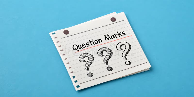 Notebook Sketch Three Question Marks, Inquiry,Doubt, Notepad, Questions Stock Illustration ...
