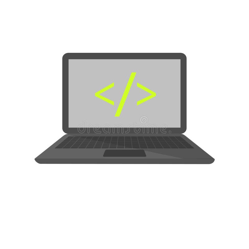 Notebook stock vector. Illustration of grey, computer - 42115481