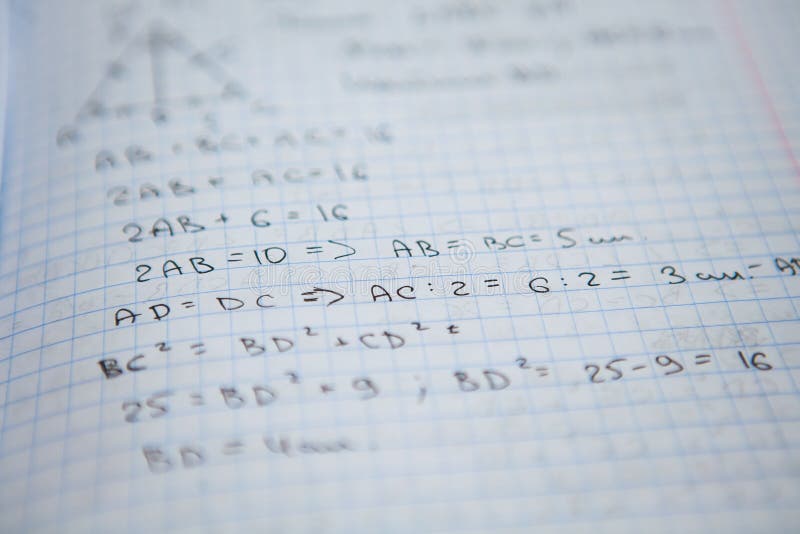 A Notebook with Some Formulas of Organic Chemistry Stock Image - Image ...