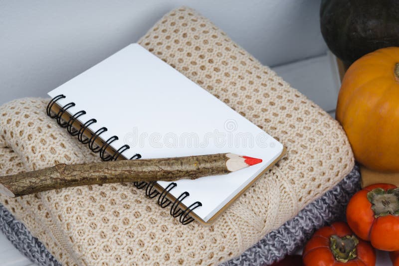 Notebook on a Spring. White Blank Pages in Notebooks Stock Image ...