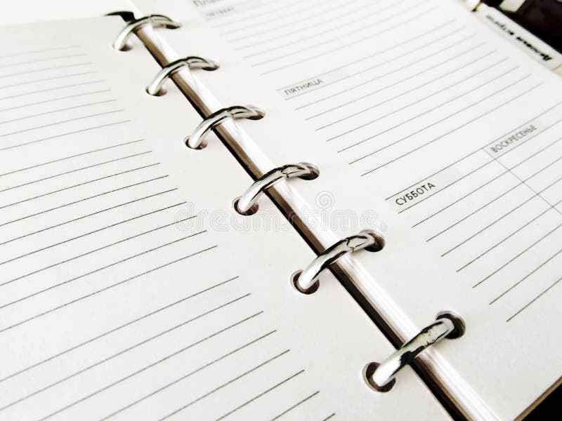 Notebook on a spring, stock image. Image of hole, business - 257950127