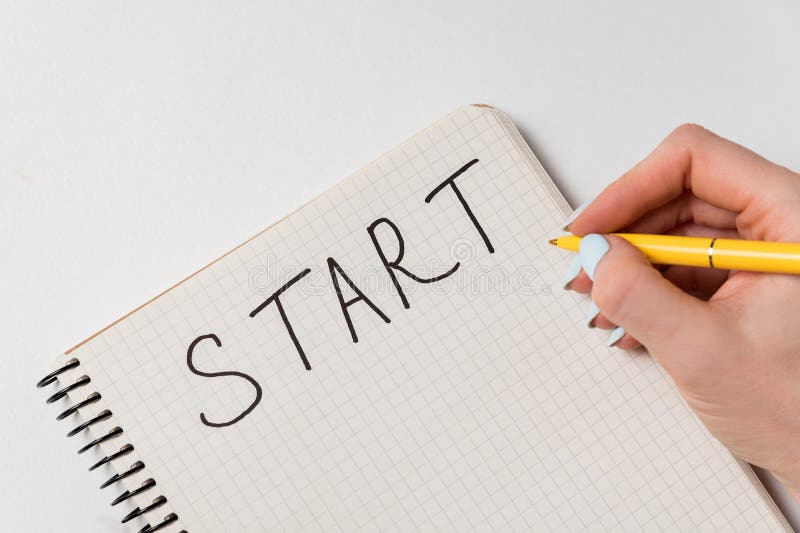 Notebook with start up stock image. Image of professional - 64064021