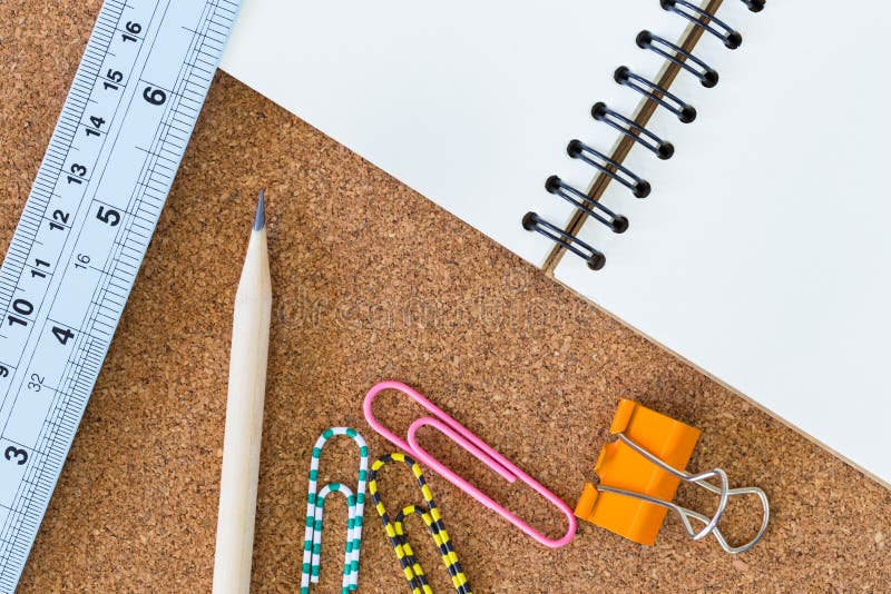 Notebook and stationary stock image. Image of ring, ruler - 93950237