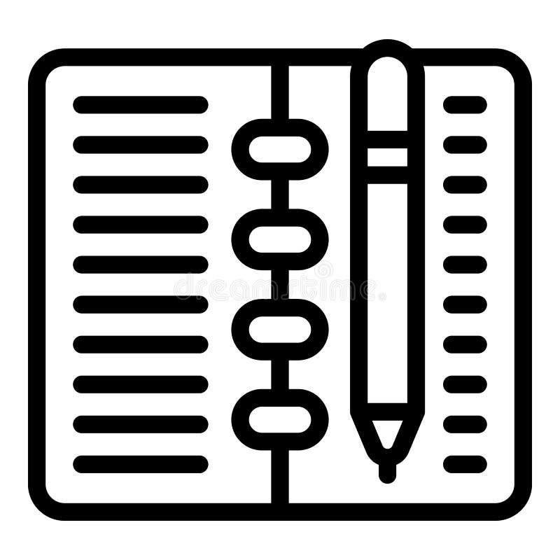 Notebook Study Icon Outline Vector. Class Safety Stock Illustration ...