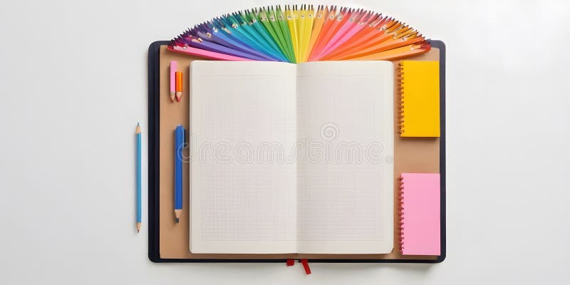 Notebook-style Decorative School Frame with Spiral Binding and Doodle ...