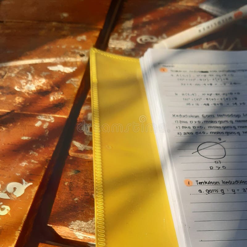 The Notebook on the Table is Exposed To Sunlight Stock Photo - Image of ...