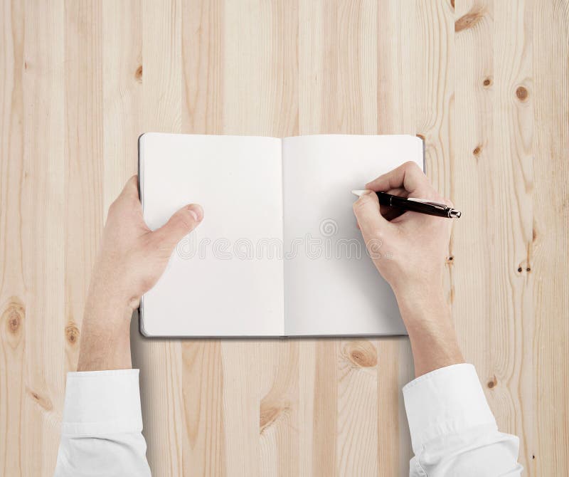 Notebook on table stock image. Image of design, media - 32874913