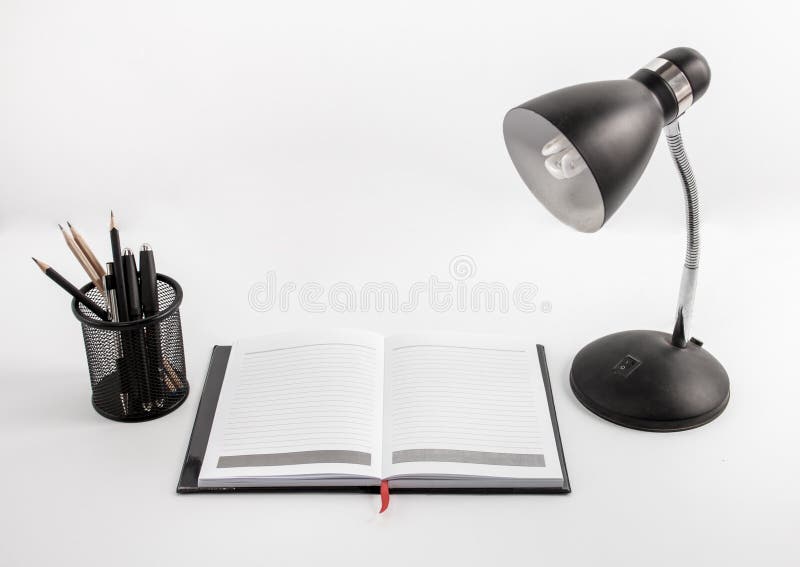 Notebook on the table. stock image. Image of black, imagery - 102241007
