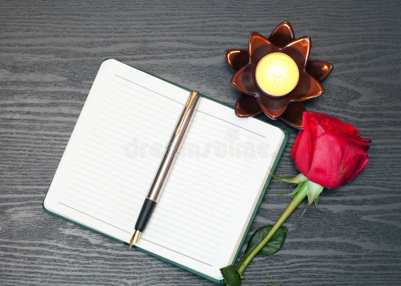 Notebook on the table stock image. Image of correspondence - 49368189
