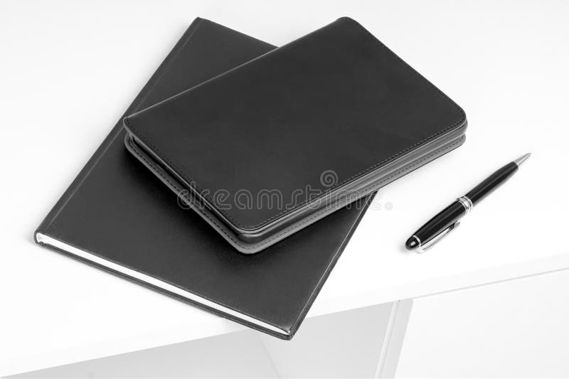 Notebook,tablet and pen. stock photo. Image of meeting - 42213434