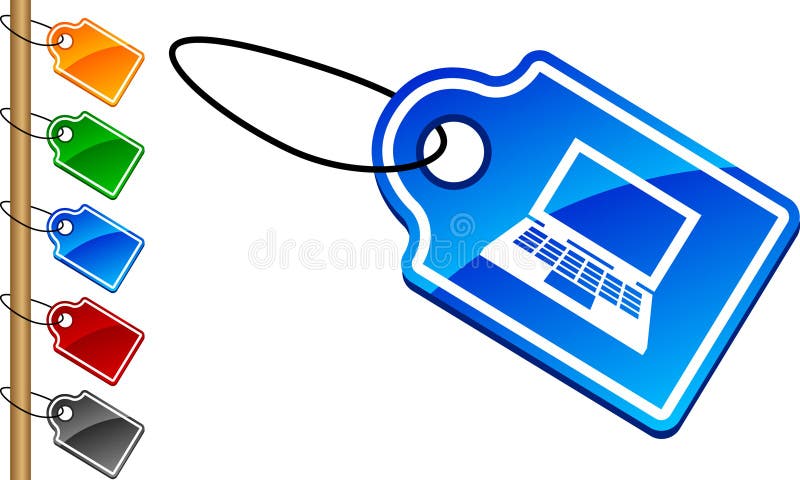 Notebook tags. stock vector. Illustration of button, internet - 12286649