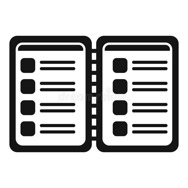 Notebook Task Schedule Icon Simple Vector. Person Event Stock Vector ...