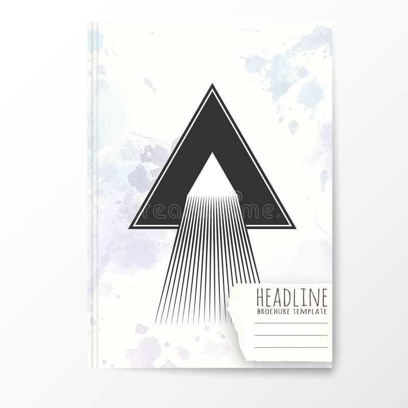Notebook Template with Abstract Triangle Cover. Stock Vector ...