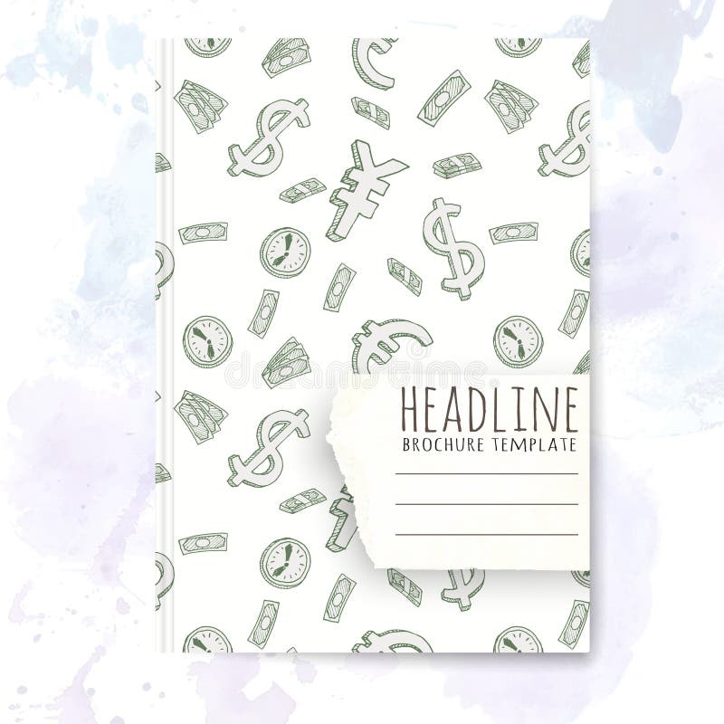 Notebook Template with Hand Drawn Astronomy Doodles. Stock Vector ...