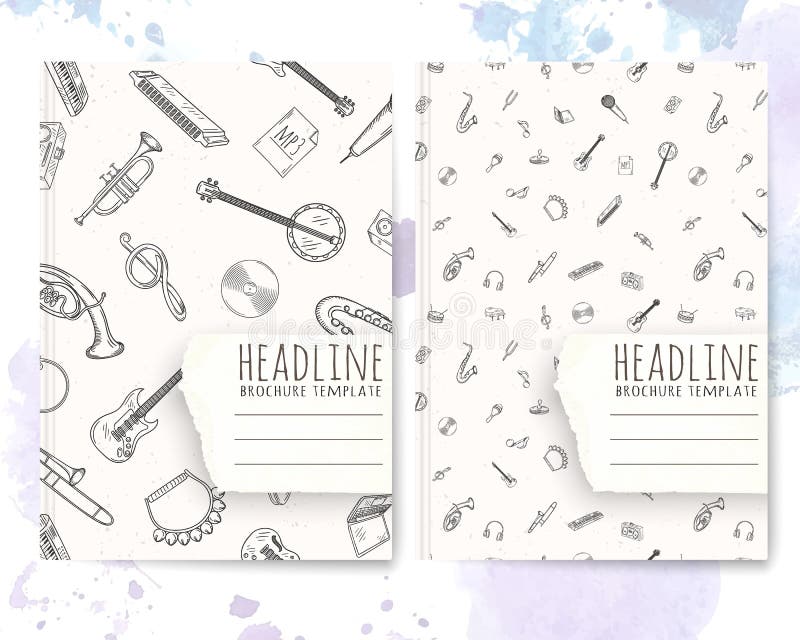 Jazz Music Poster, Ticket Or Program. Hand Drawn Illustration With ...