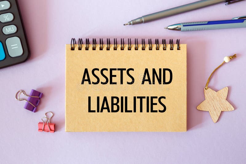 Notebook with Text - Assets and Liabilities - Near Office Supplies ...