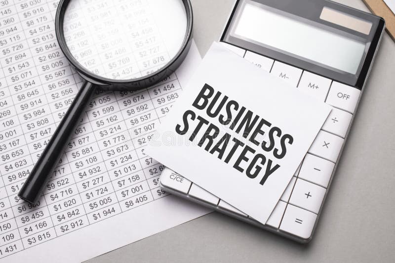 Notebook with Text BUSINESS STRATEGY Sheet of White Paper for Notes ...