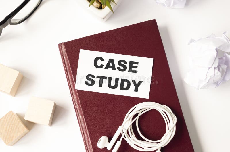 Notebook with Text Inside Case Study on Table Stock Image - Image of ...