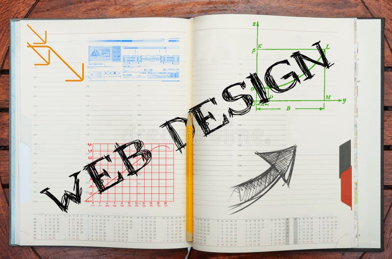 Notebook with Text Inside Web Design Stock Photo - Image of internet ...