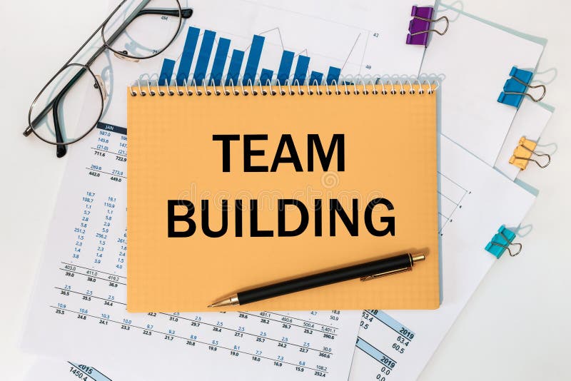 Notebook with Text Team Building Near Office Supplies Stock Photo ...