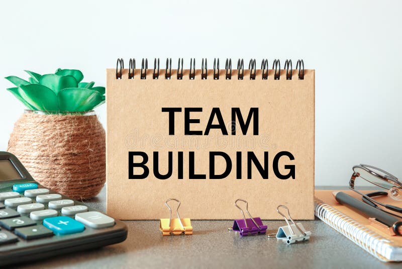 Notebook with Text Team Building Near Office Supplies Stock Photo ...