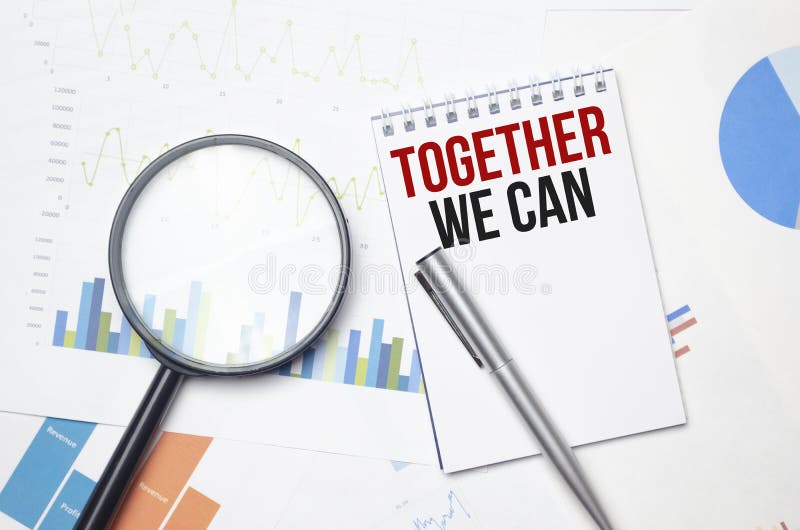 Notebook Text Together Can Diagram White Background Business Concept ... Notebook Text Together Can Diagram White Background Business Concept ...