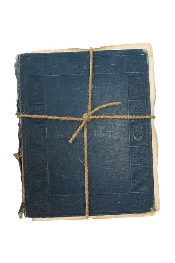 Notebook Tied Up by a Rope Isolated on a White Stock Image - Image of ...