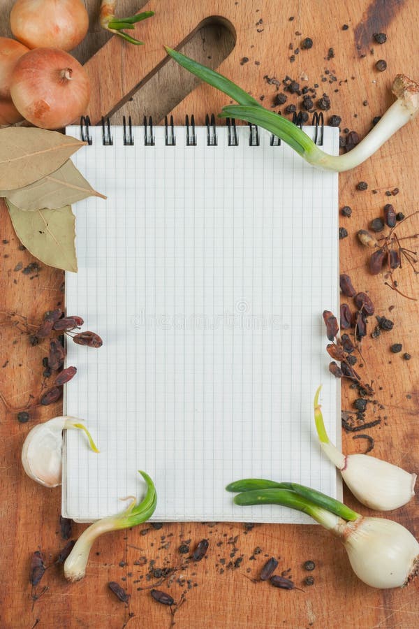 Notebook To Write Recipes with Spices Stock Photo - Image of culinary ...