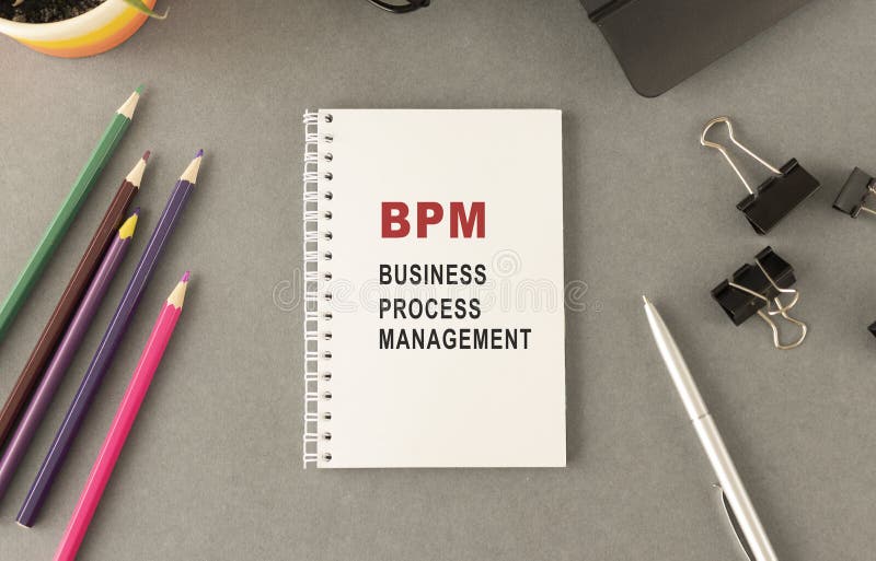 Notebook with Tools and Notes about BPM Stock Photo - Image of ...