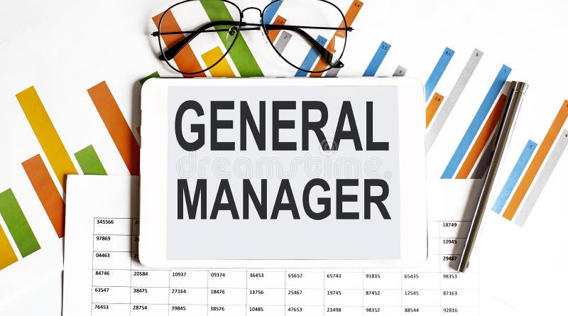 Notebook with Tools and Notes about GENERAL MANAGER, Concept Stock ...