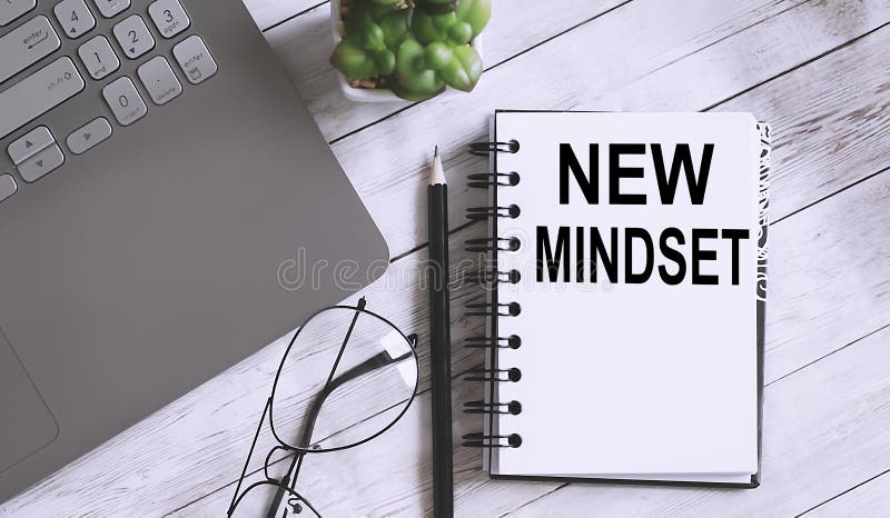 New Mindset . Conceptual Background with Chart ,papers, Pen and Glasses ...