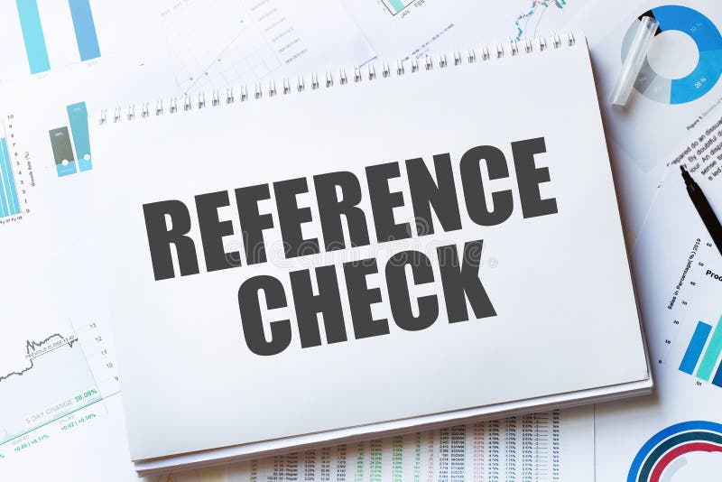 Reference Checks are Shown Using the Text Stock Image - Image of ...