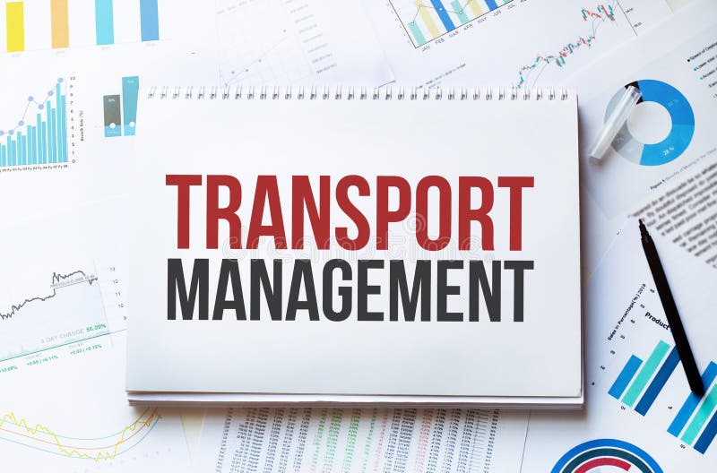 Notebook with Tools and Notes with Text TRANSPORT MANAGEMENT Stock ...