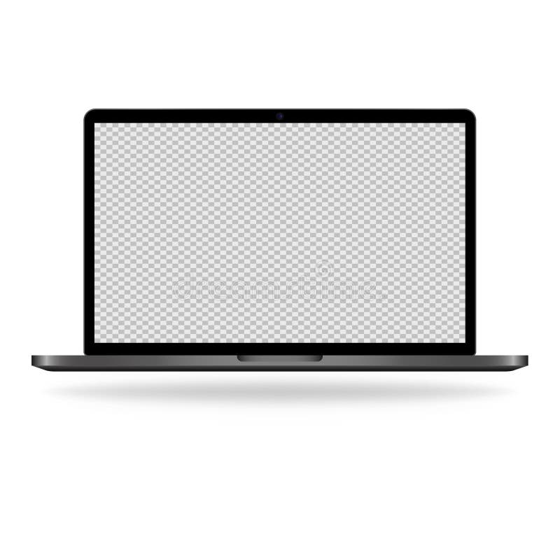 Notebook with Transparent Screen. Isolated Icon. Computer for Work in ...