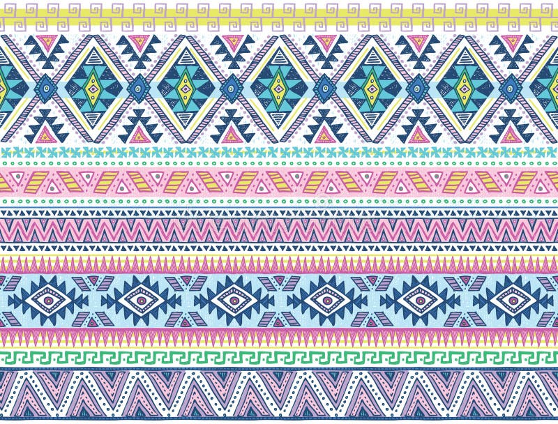 Notebook Tribal Seamless Vector Doodle Pattern Stock Vector ...