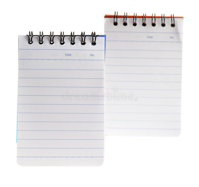 Notebook two isolated stock image. Image of page, paper - 10089387